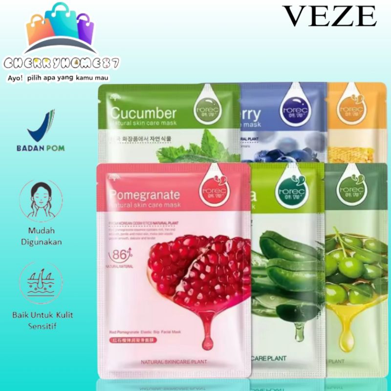Jual [BPOM] [EXP JAN 2027] VEZE Fruit Mask Pencerah Wajah Masker Wajah ...