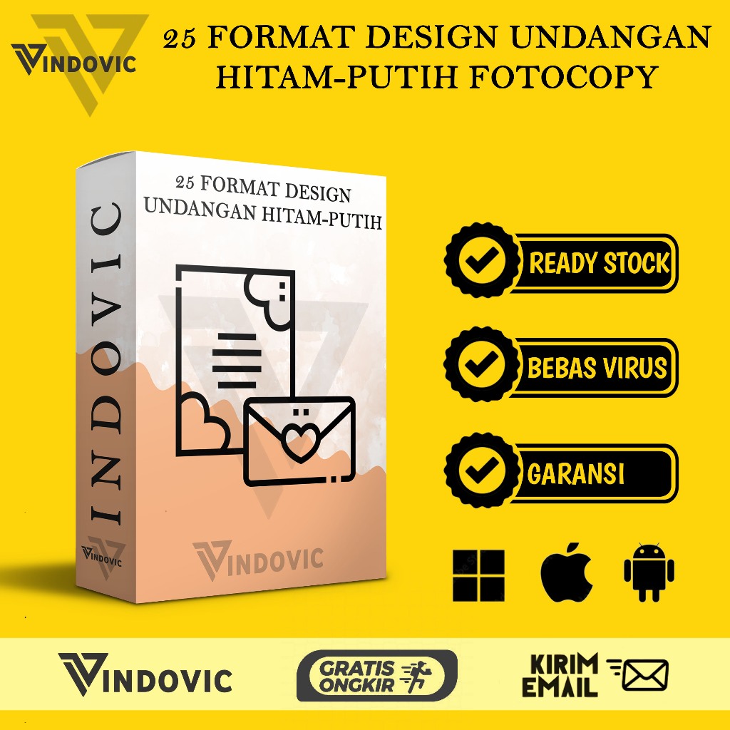 Jual 25 TEMPLATE UNDANGAN HITAM PUTIH FOTOCOPY | Shopee Indonesia