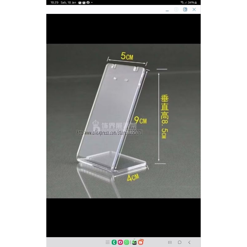 Jual akrilik stand dispaly anting 2mm | Shopee Indonesia