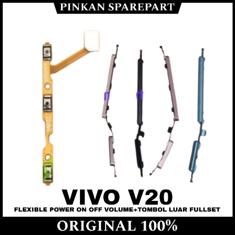 Jual Flexible On Off Volume + Tombol Luar Vivo V20 (1Set Luar Dalam) | Shopee Indonesia