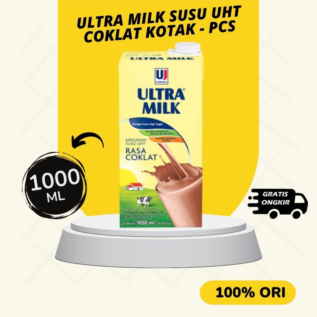 Jual Ultra Milk Susu UHT Coklat Kotak 1 L | Shopee Indonesia