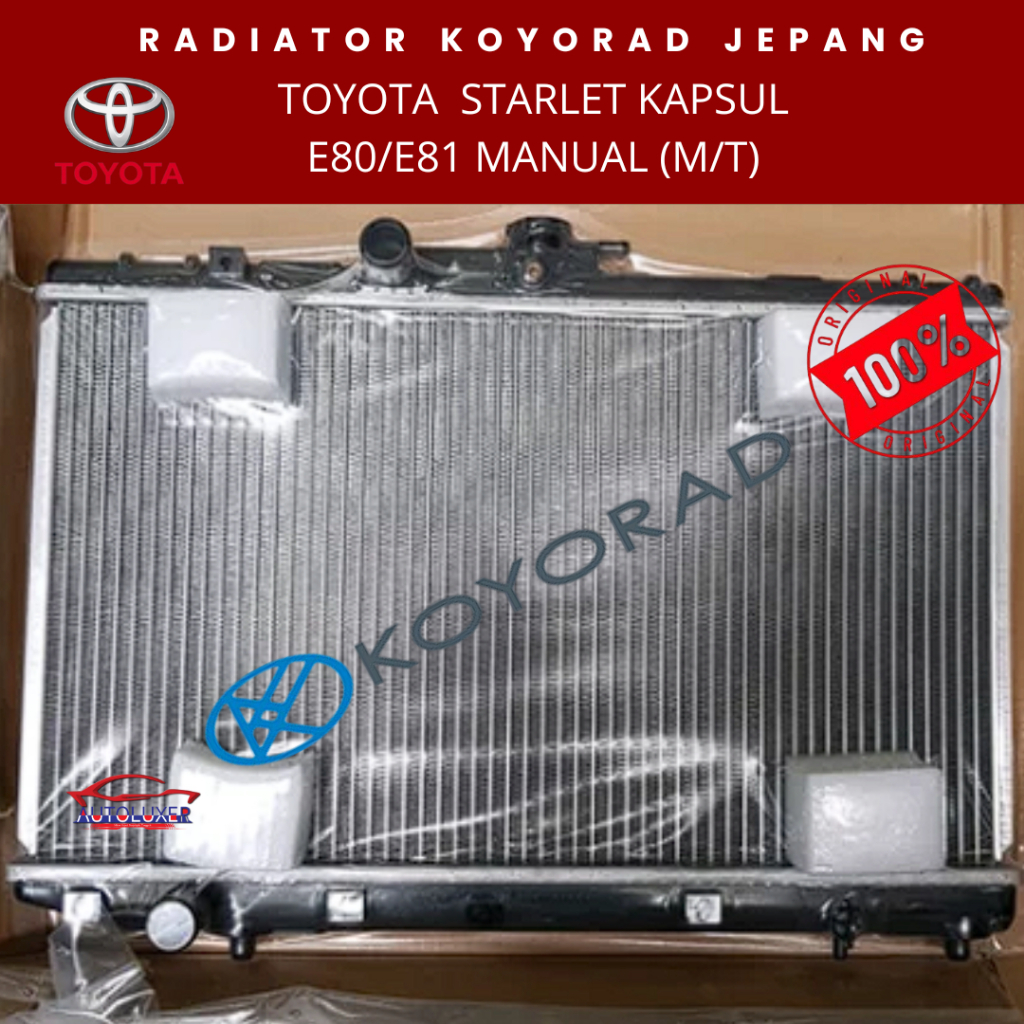 Jual Radiator Koyorad Jepang -Toyota Starlet Kapsul EP80/EP81 Manual M ...