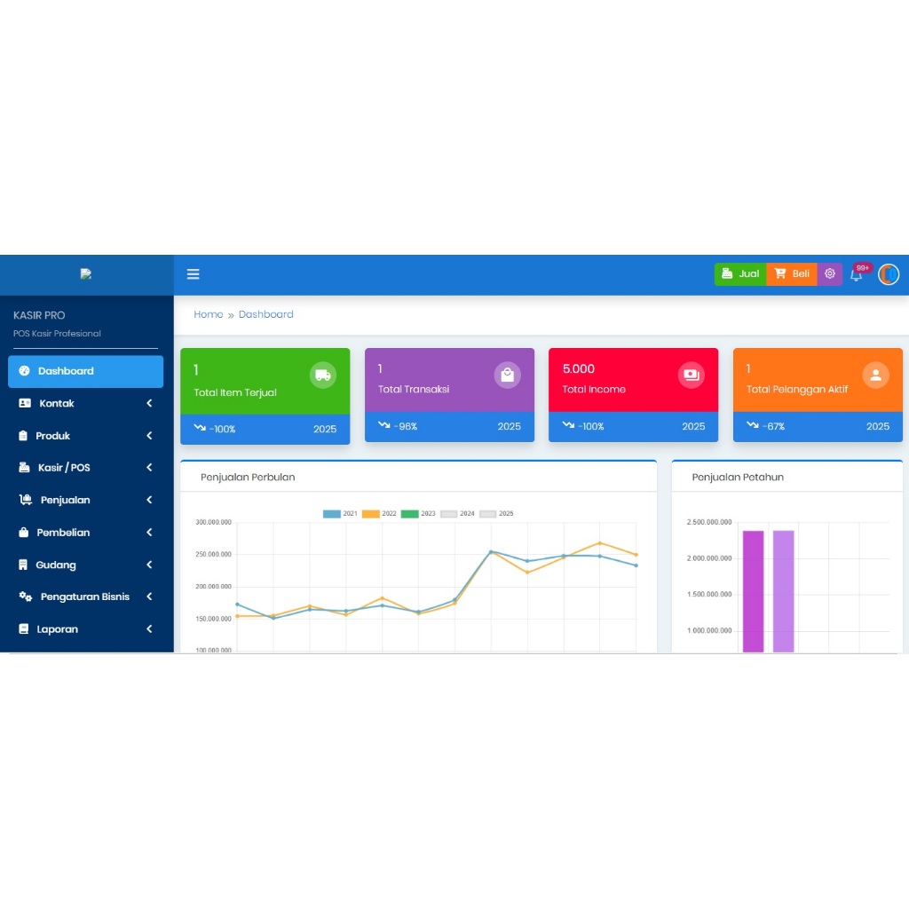 Jual New KASIR PRO 2025 - POINT OF SALE Dengan PHP dan MySQL Fitur ...