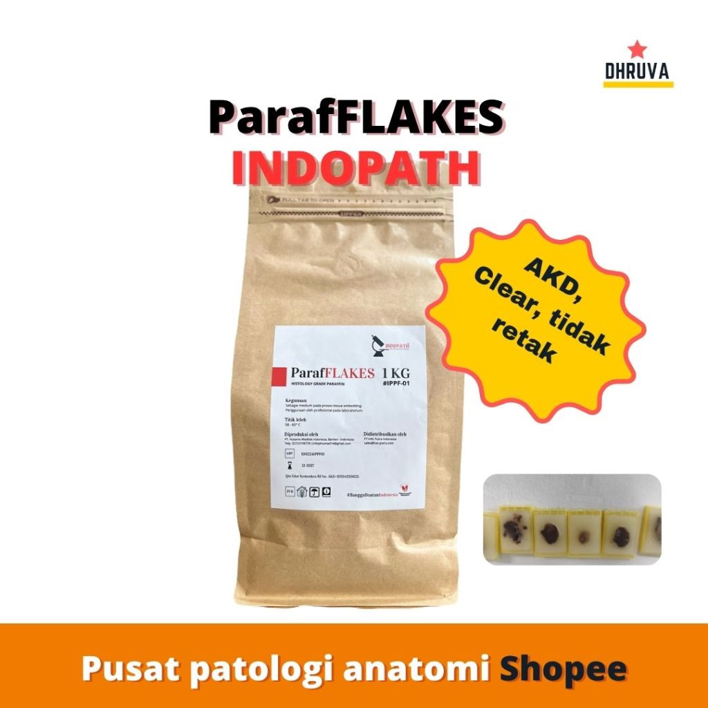 Jual Paraplast Lokal Parraflakes Indopath Kemasan 1 KG AKD Histology ...