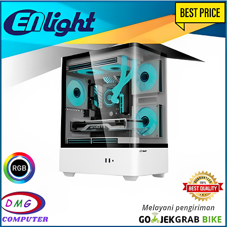 Jual CASING ENLIGHT EN A3 - mATX GAMING CASE - WHITE | Shopee Indonesia
