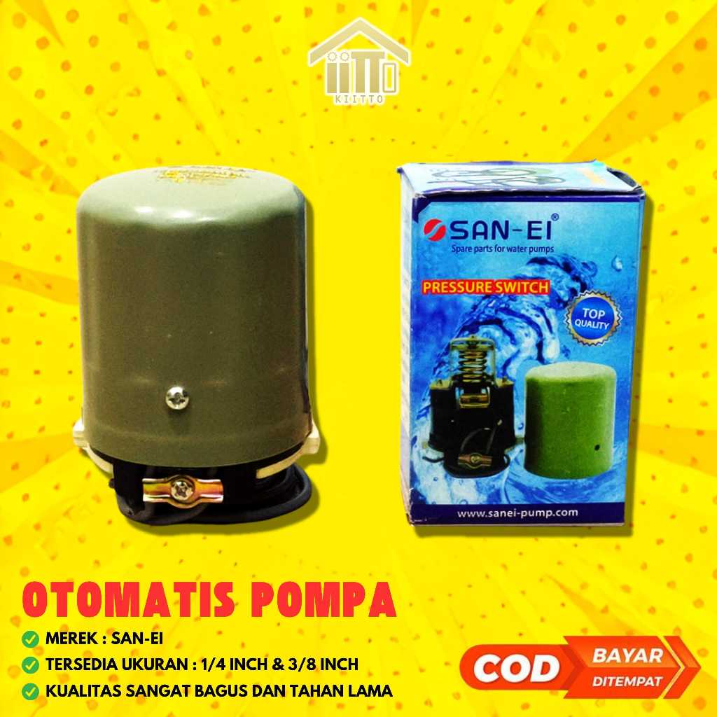 Jual OTOMATIS PRESSURE SWITCH POMPA AIR SAN-EI 3/8" 1/4" / OTOMATIS ...