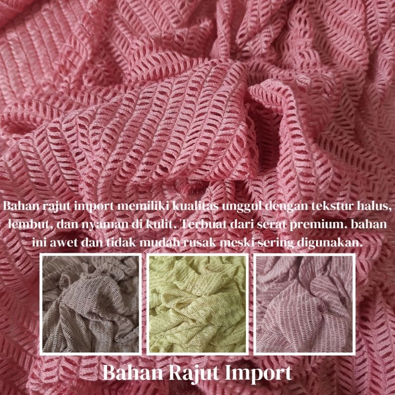 Jual kain rajut meteran | Harga/0,5m | kain rajut / kain rajut premium ...