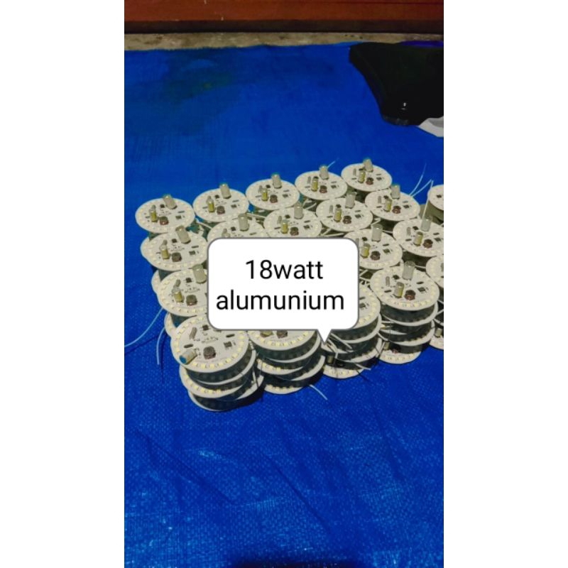 Jual mesin lampu LED 18watt alumunium tinggal colok ke AC listrik nyala ...