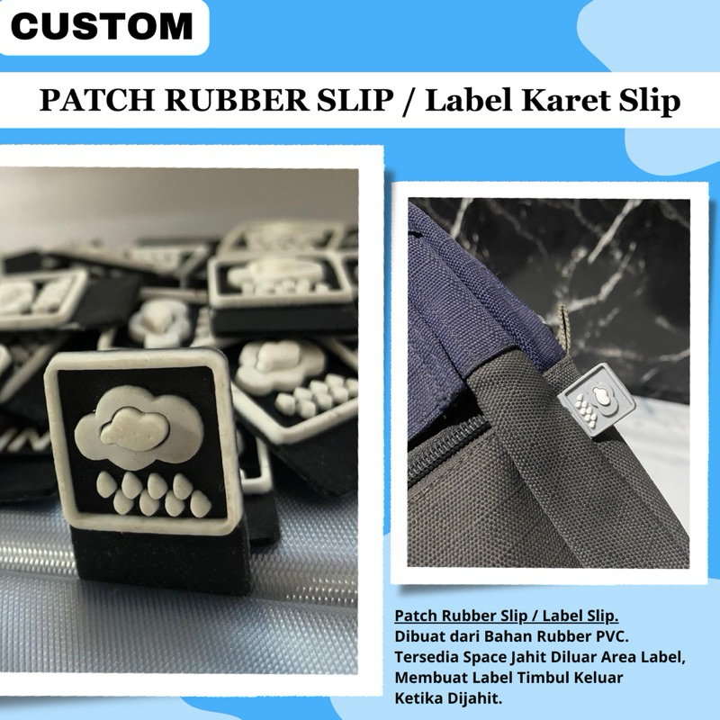 Jual [CUSTOM] Patch Rubber Slip / Label Slip Karet (Custom Design ...