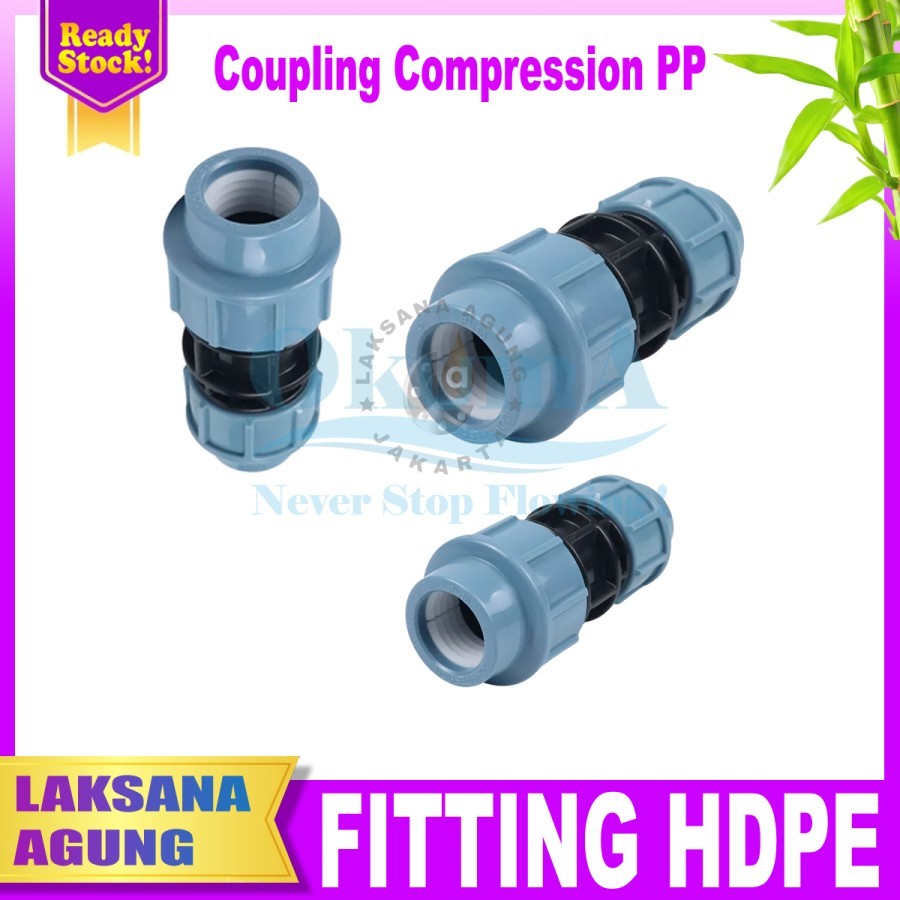 Jual Sambungan pipa hdpe 1-1/2" inch Compres | Fitting Compression HDPE ...