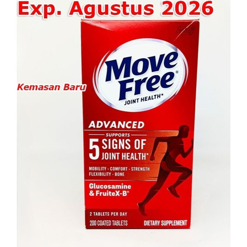 Jual Schiff Move Free Advanced 200 Tablet Joint Supplement Glucosamine ...