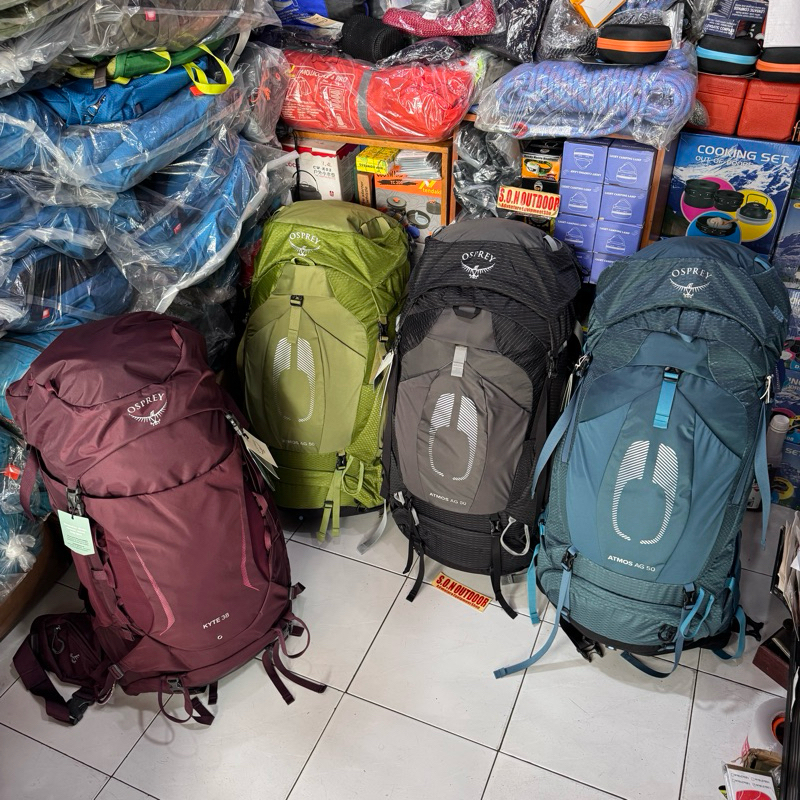 Jual OSPREY ATMOS AG 50 65 NO GARANSI RESMI TAS GUNUNG CARRIER 50L 60L 70L | Shopee Indonesia