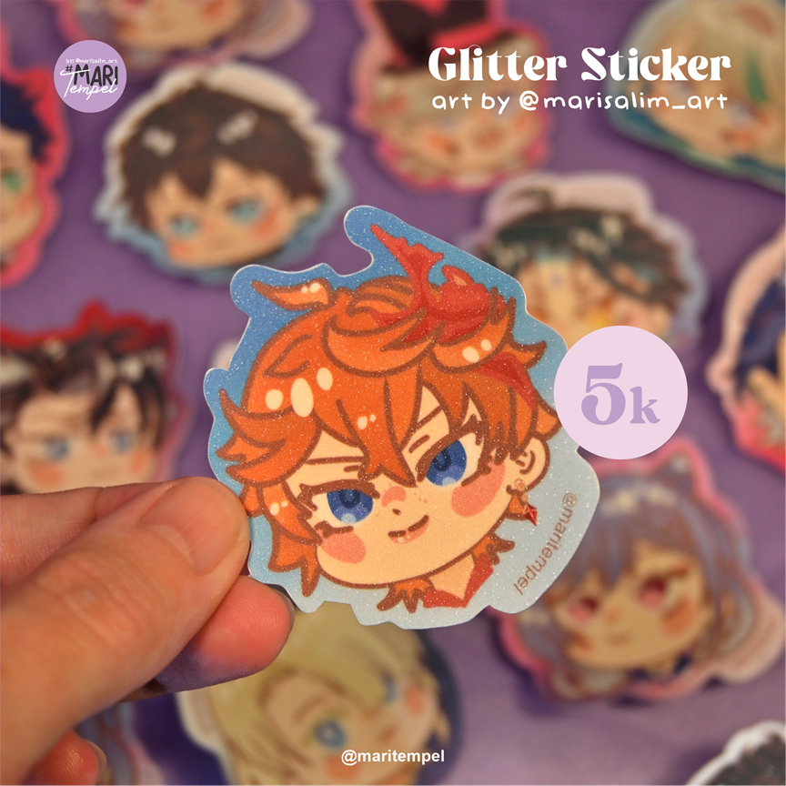 Jual Sticker Glitter HOYOVERSE - Genshin Impact, Honkai Starrail ...