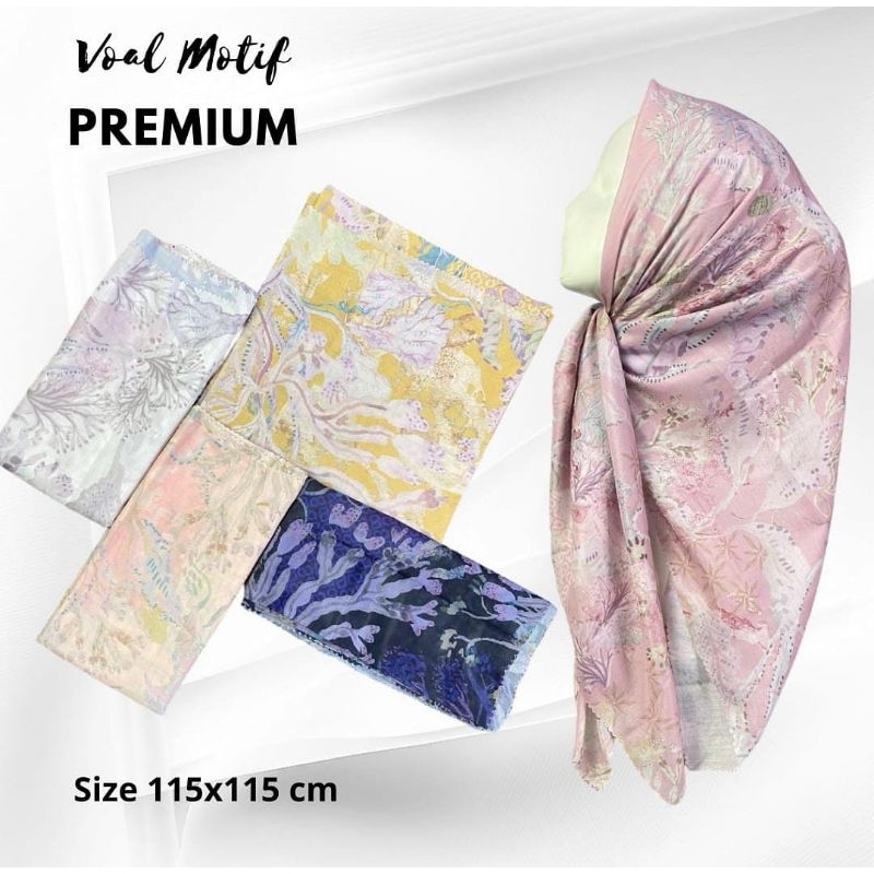 Jual Paket Hijab Voal Motif Premium 100k get 3 pcs | Shopee Indonesia