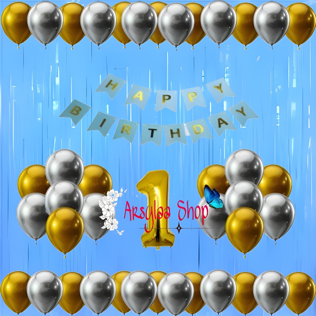 Jual Paket Dekorasi Simple Ulang Tahun Anak Cewek Cowok Banner HBD ...