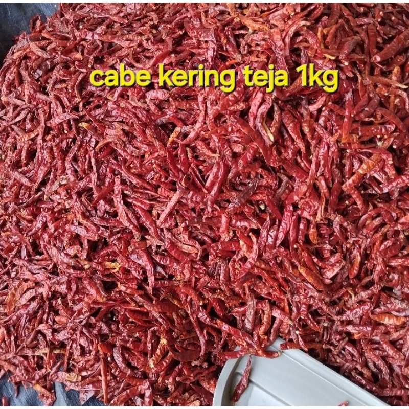 Jual Cabe kering teja / Cabe japlak super merah,bersih tanpa tangkai ...
