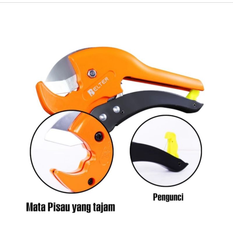 Jual Cutter Pipe PVC, PPR, PE, PEX, HDPE, PVC Conduit 20-42m Gunting Pipa PPR 1-1/4 inch Tang ...