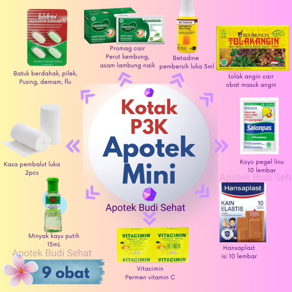 Jual Apotek Mini + isi OBAT Tuker Kado Kotak P3K Ide Kado Pacar Kado ...