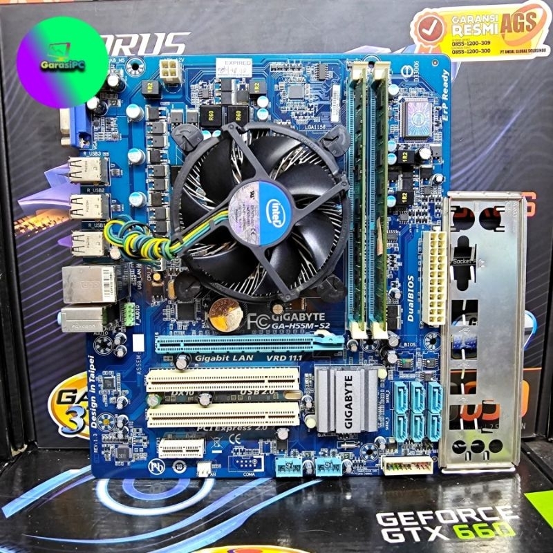 Jual Motherboard H55 Gigabyte Processor Intel Core i5-661 3,40GHz ...