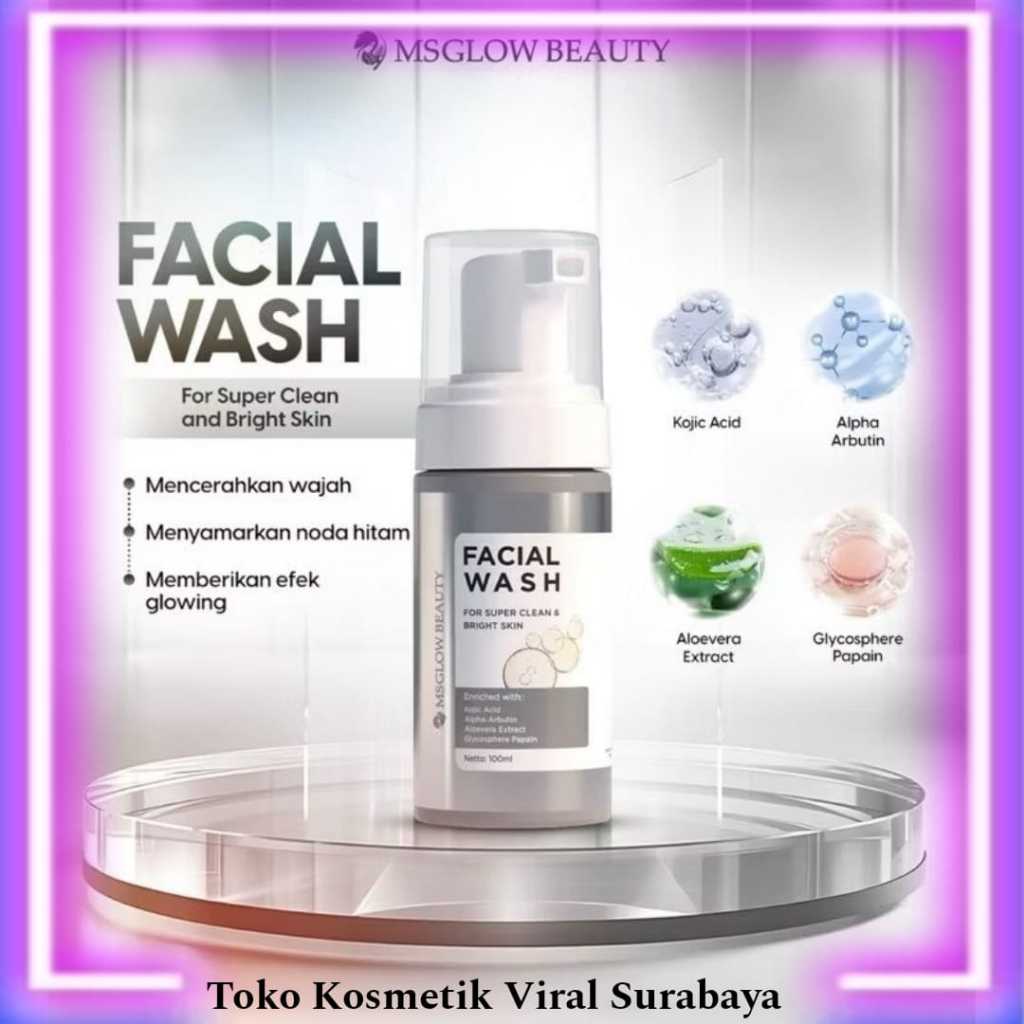 Jual FACIAL WASH MS GLOW / FACE WASH / MS GLOW BEAUTY SABUN MUKA MS ...