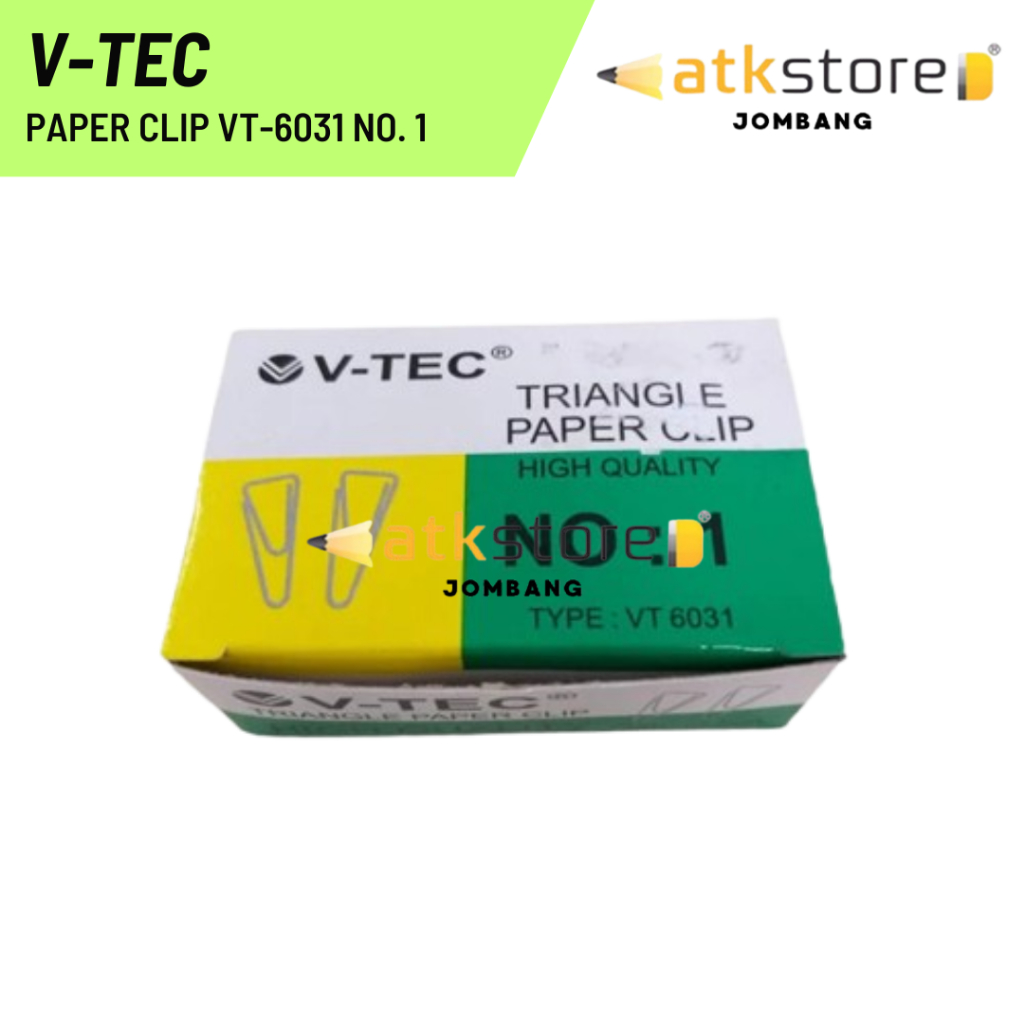 Jual V-TEC Triangle Paper Clip VT-6031 NO. 1 / Penjepit / Sudut Kertas ...