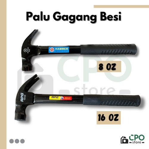 Jual Palu Gerigi Magnet Gagang Besi UPalu Kambing Besi Hitam 8oz 12oz ...