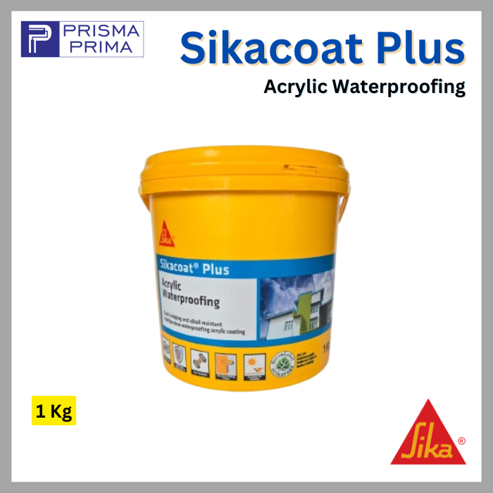 Jual Sikacoat Plus Cat Tembok Luar Pelapis Anti Bocor Acrylic Waterproof 1 Kg | Shopee Indonesia