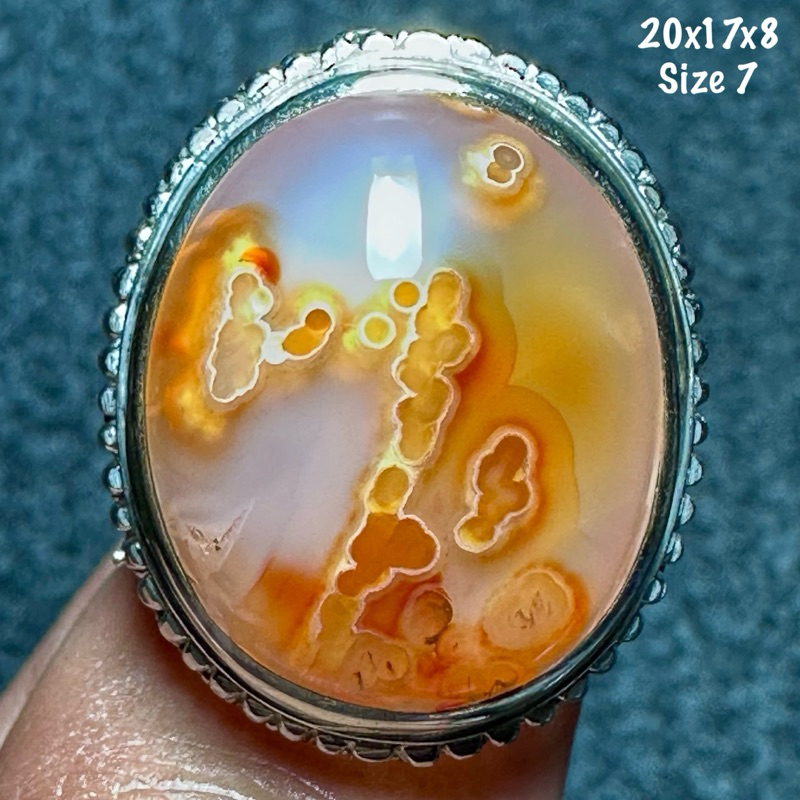 Jual Cincin Batu Akik Natural Baturaja Sarang Semut 3D Aquarium Kristal ...