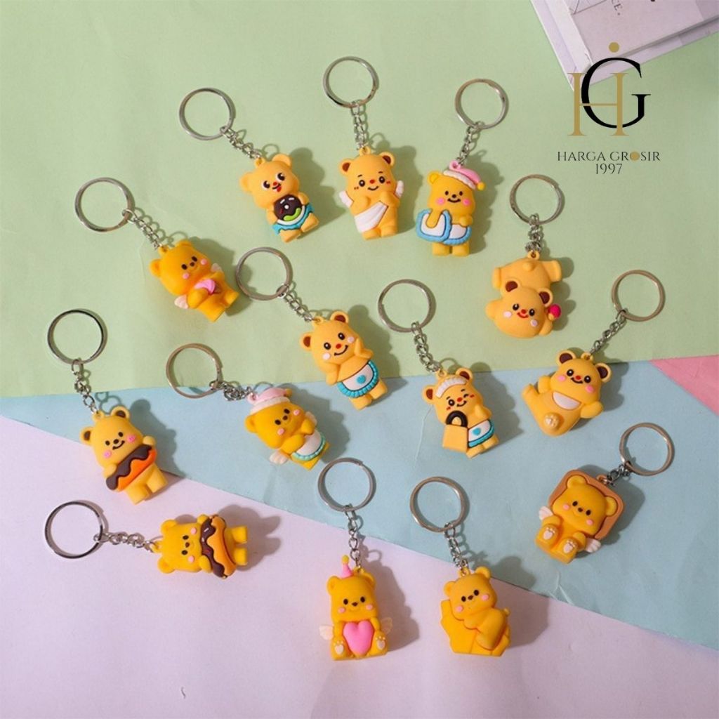 Jual Gantungan Kunci Karet Butter Bear GK-1791 / Keychain Butter Bear ...