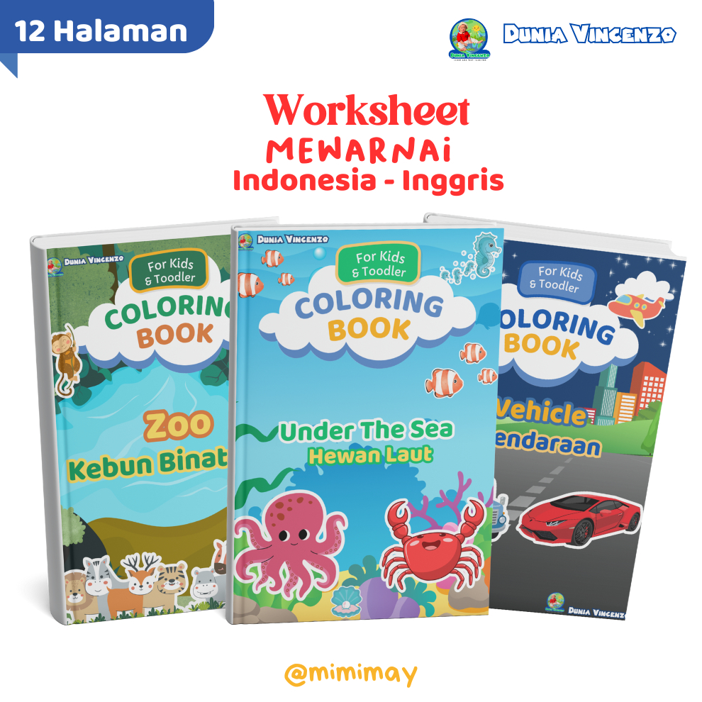 Jual Worksheet Mewarnai dapat bundling 3 tema lengkap bisa dijual ...