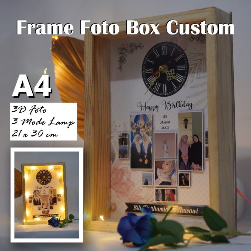 Jual FRAME FOTO BOX CUSTOM UNTUK KADO WISUDA/WEDDING/ANNIVERSARY ...