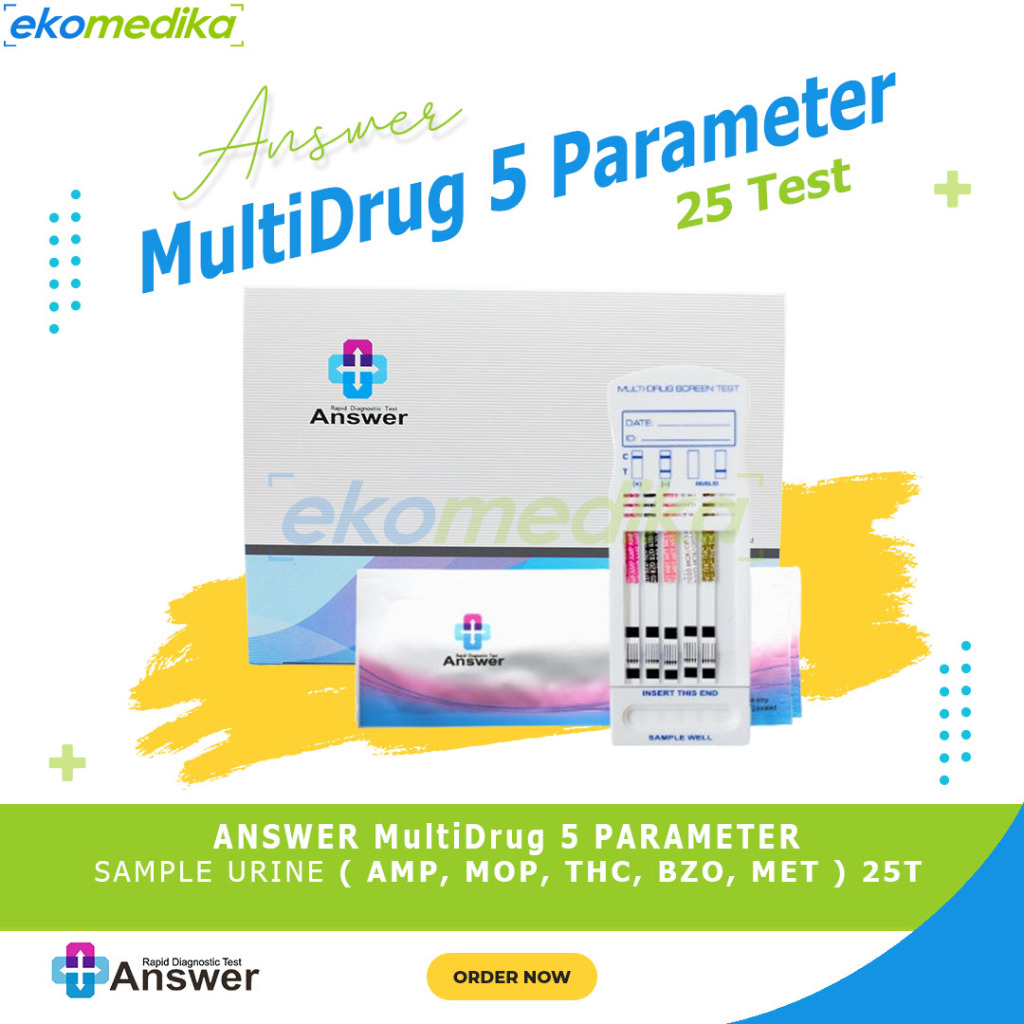 Jual Rapid Test Narkoba- 5P Multi Drug of Abuse 5 Parameter ANSWER ...
