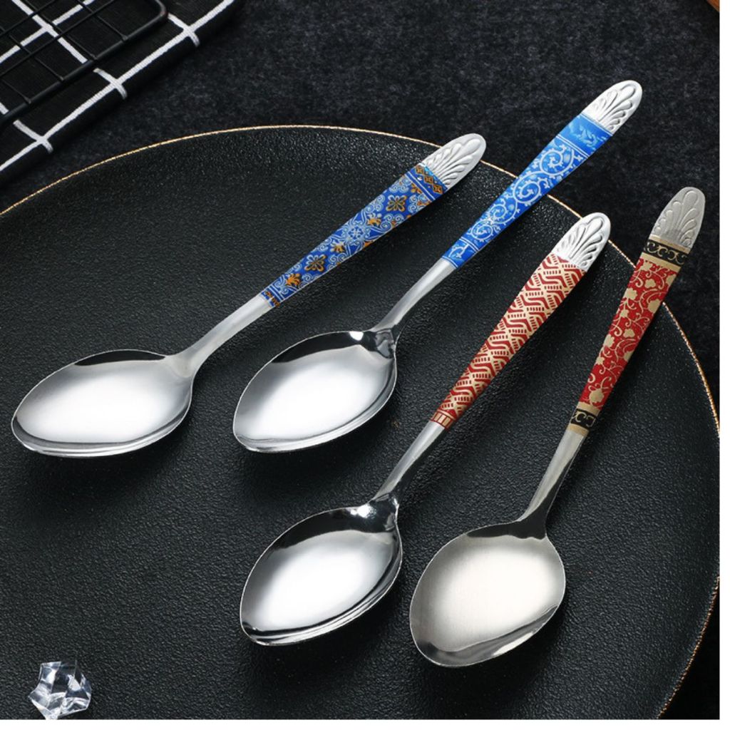 Jual SENDOK BATIK STAINLESS ISI 12 PCS / SENDOK MAKAN STAINLESS MOTIF ...