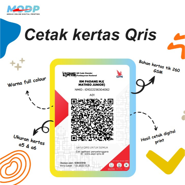 Jual (Cetak Saja Custom) Cetak QR Code - Qris Scan Barcode | Shopee ...