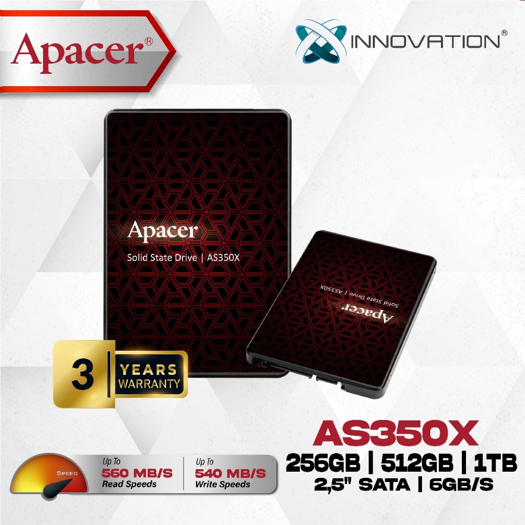 Jual SSD Apacer 2.5” SATA AS350X – Up to 560MB/s – Cocok untuk Laptop ...