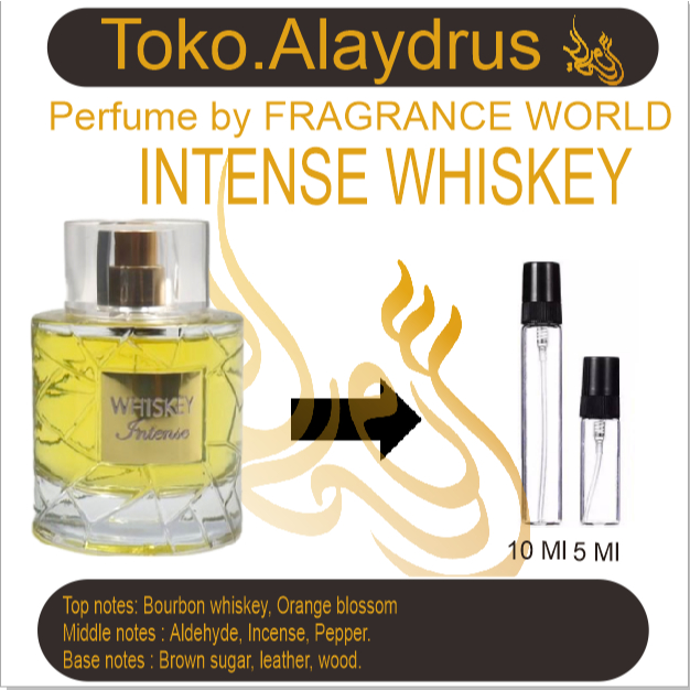 Jual Decant Parfum Whiskey Intense by FRAGRANCE WORLD 3ml 5ml 10ml ...
