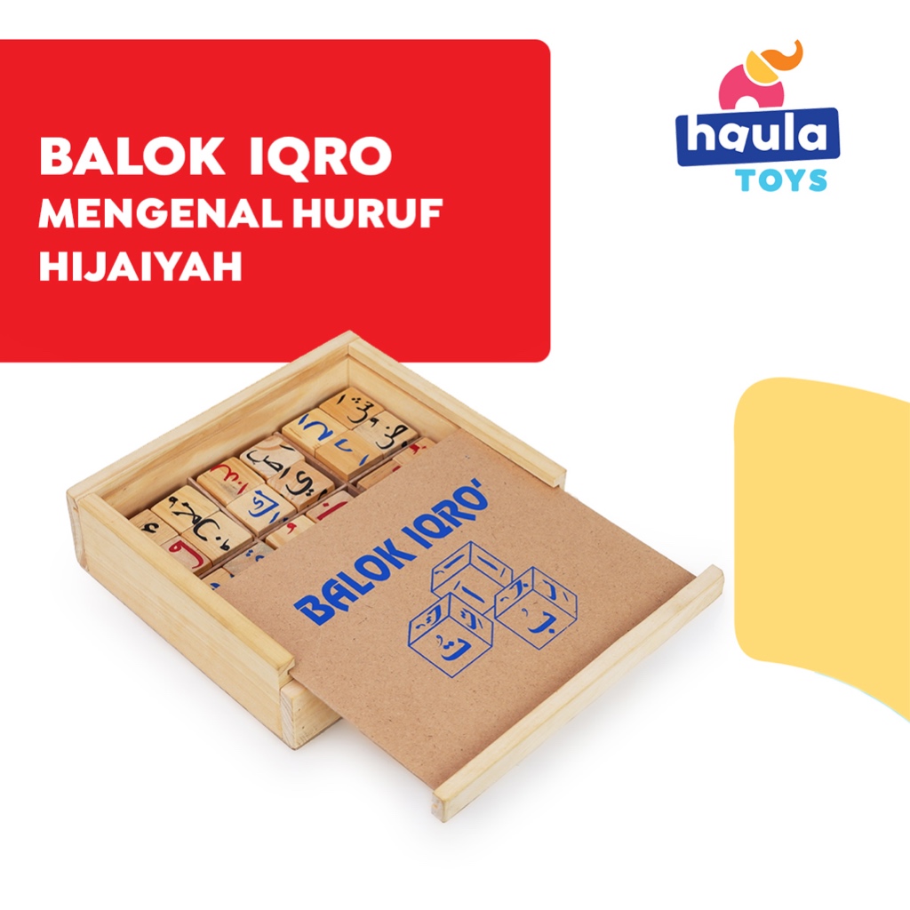 Jual HAULA TOYS || balok iqro, mainan balok hijaiyah, balok kayu huruf ...