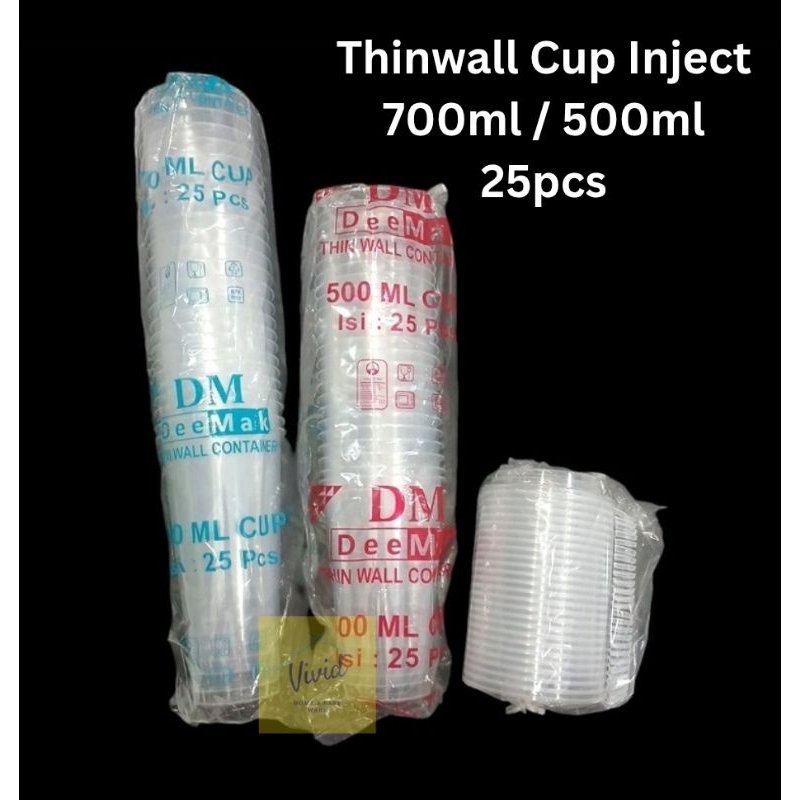 Jual Thinwall 700/500 DM Cup Inject 700 ml PP + Tutup - Cup Injection ...