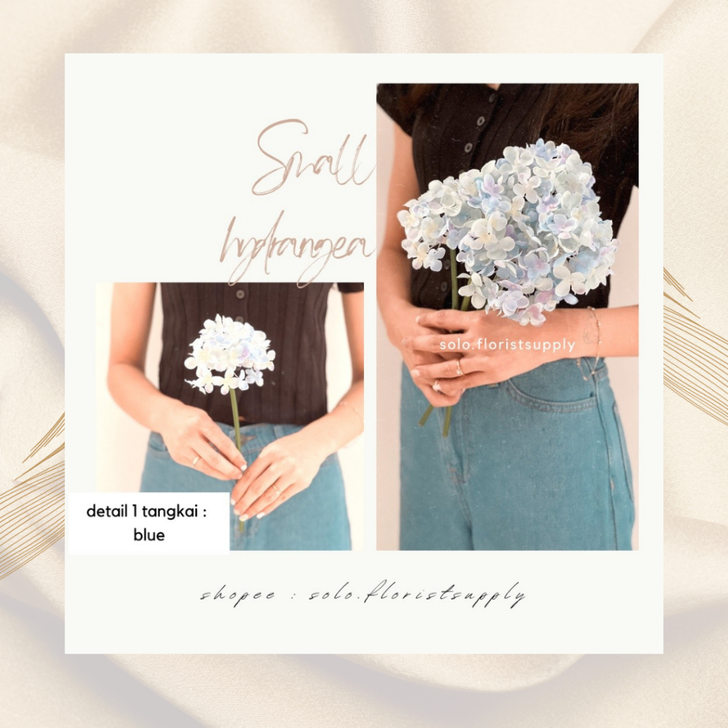 Jual small Hydrangeas Artificial 1 Tangkai Bunga Plastik Buatan Hiasan ...