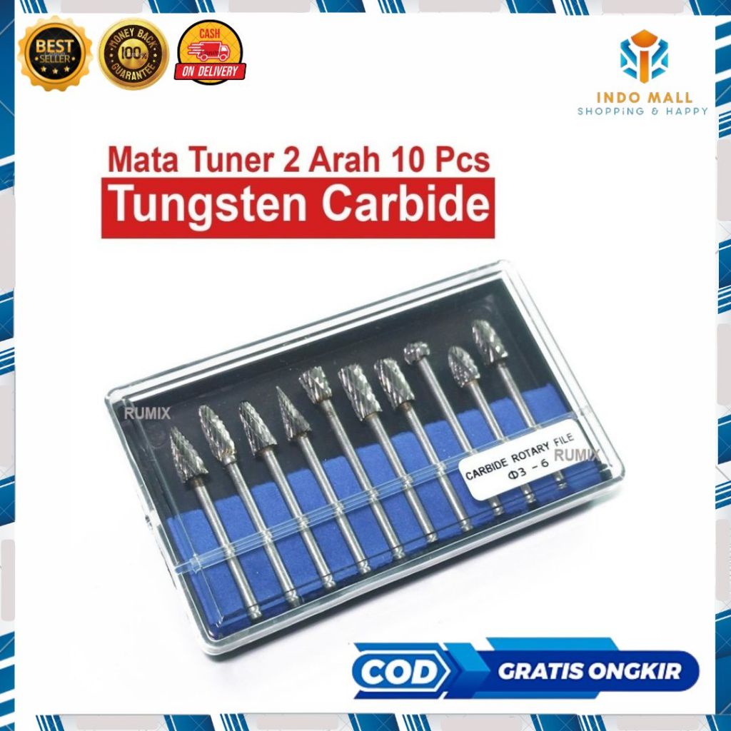 Jual Mata Bor Tuner Rotary Burr Tungsten Carbide Mini Grinder Drill ...