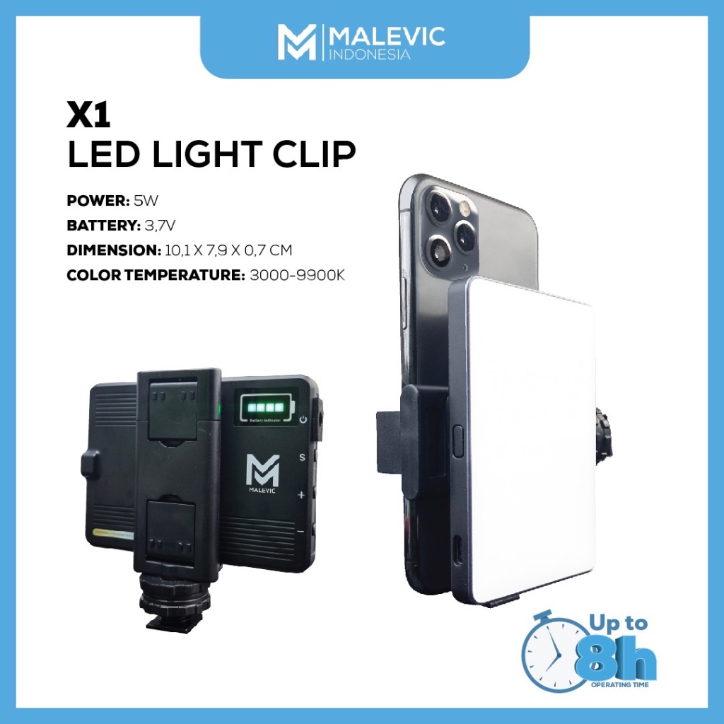 Jual [COD] X1 Selfie Light Portable Clip Mini Led Light Lampu Selfie ...