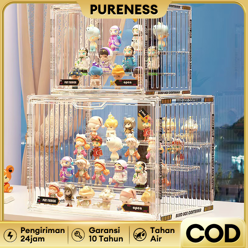 Jual PURENESS Rak Pajangan Penyimpanan Kotak Buta Kotak Akrilik Bubble ...