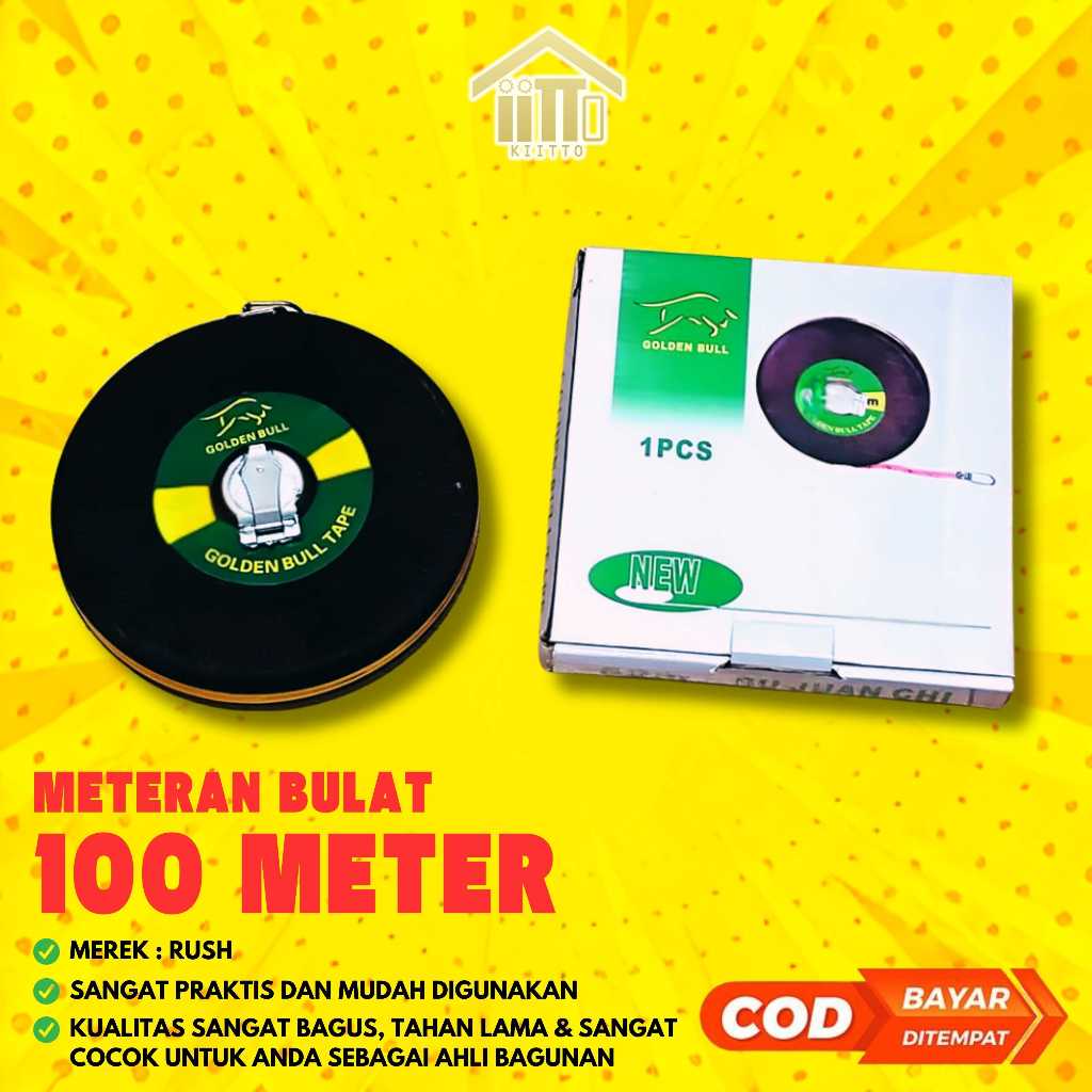 Jual METERAN BULAT 30 METER 50 METER 100 METER / METERAN KULIT ROLL ...