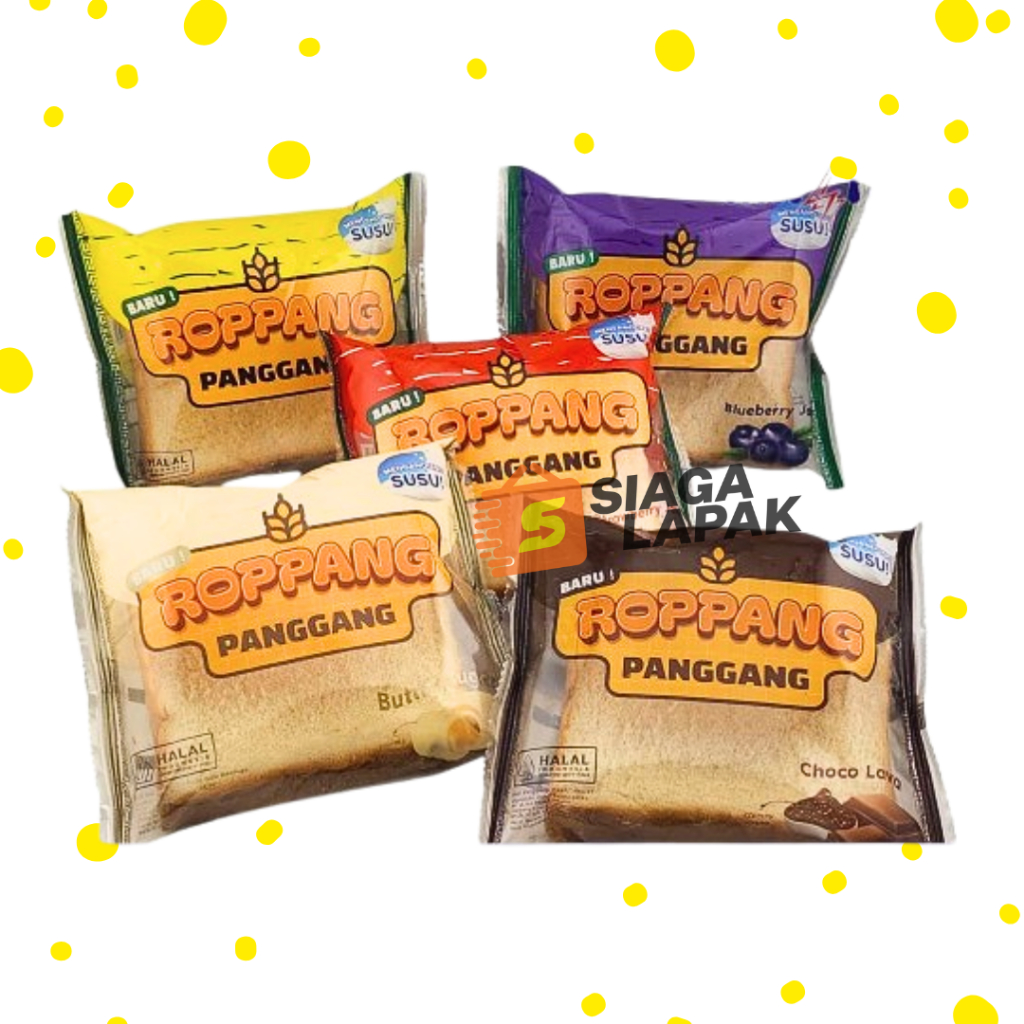 Jual Roti Roppang Panggang 65gr All Varian Rasa Coklat Butter Stroberi ...