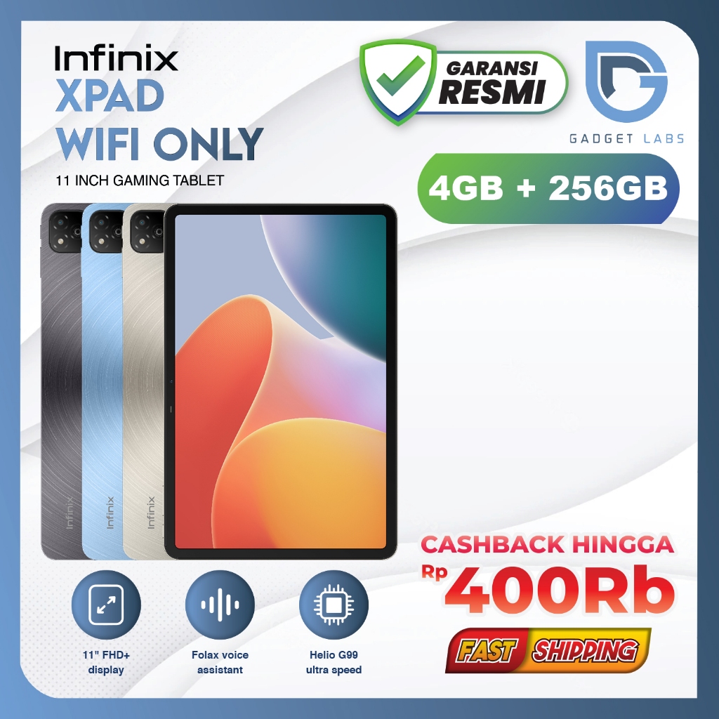 Jual Infinix XPad 4/256GB WIFI ONLY | Tab Tablet 11" 90Hz FHD+ ...