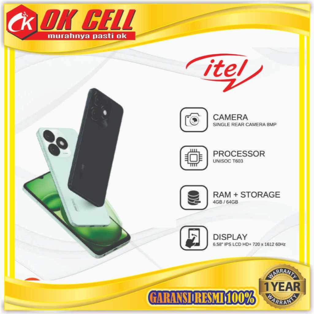 Jual ITEL A50 RAM [3+5/64GB] Octa-Core Processor- 6'6" Big Screen with ...