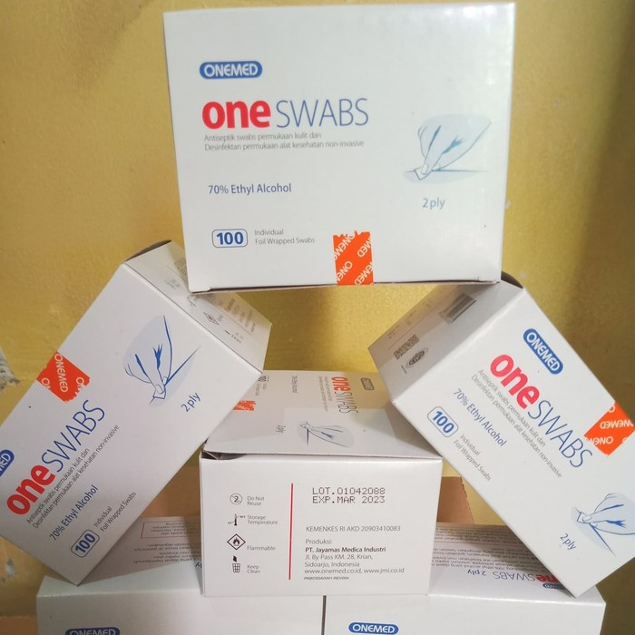 Jual Onemed Alkohol Swab Onemed / One Swabs / One Swab / Alcohol Swab ...