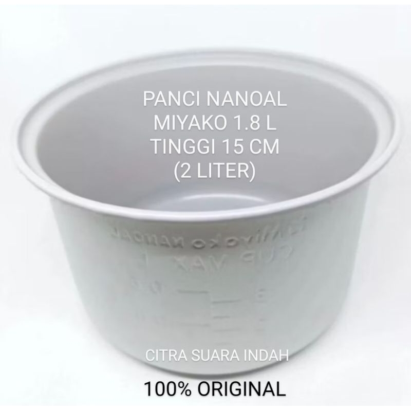 Jual Panci Teflon Rice Cooker Miyako 1.8 Liter tinggi 15cm | Shopee ...