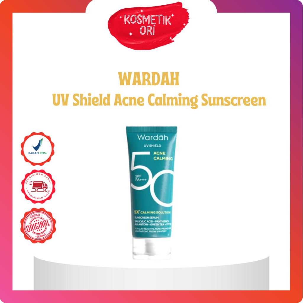 Jual Wardah UV Shield Acne Calming Sunscreen Serum SPF 50 PA++++ 40ML | Shopee Indonesia