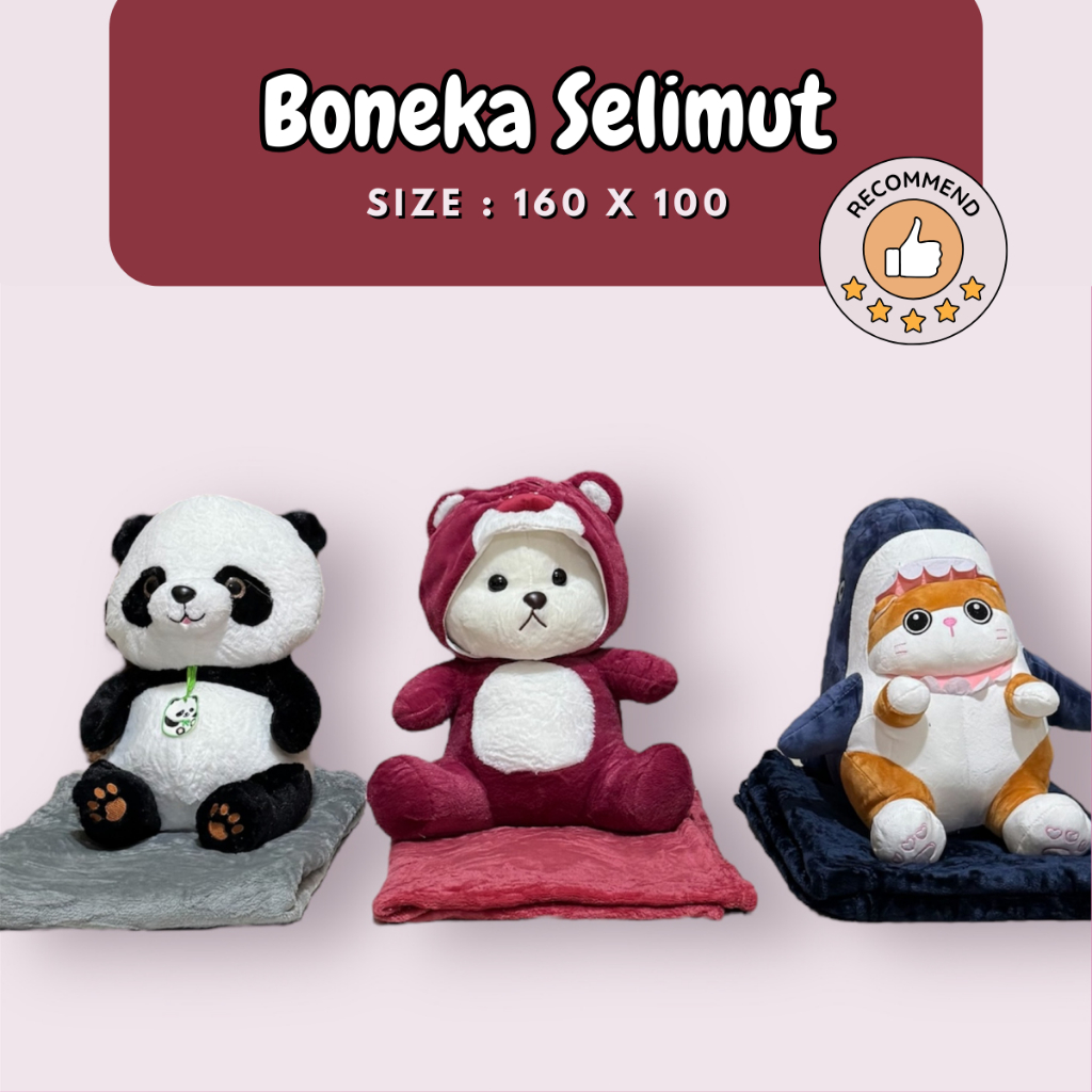 Jual [BONEKA SELIMUT] - Boneka Selimut Bulu domba uk 100 x 160 Selimut ...